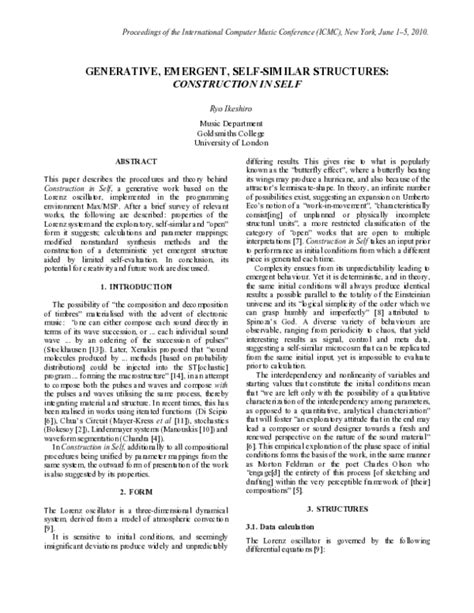 Pdf Generative Emergent Self Similar Structures Construction In