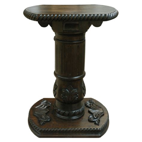 Plinth Customizable Solid Timber Plinth With Elegant Carvings And Twist