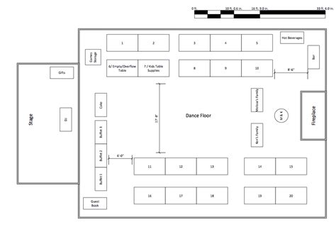 Rectangular Table Seating Chart Template