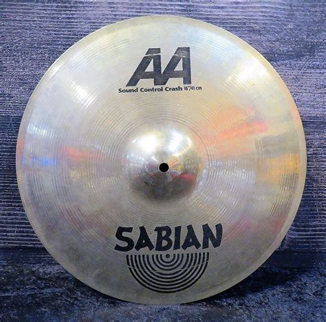 Sabian 16 Aa Sound Control Crash Cymbal 2006 2010 Reverb