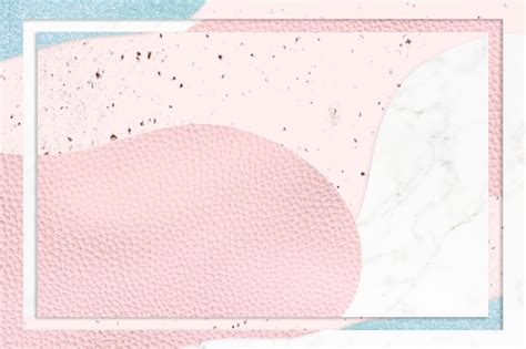 Premium Psd Frame On Pink And Blue Collage Textured Background