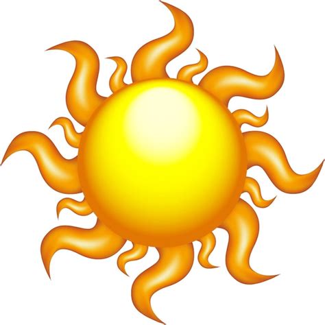 Illustration Vectorielle De Soleil Brillant Isolé Vecteur Premium