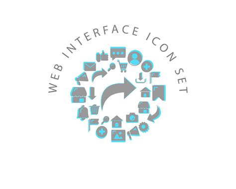 Web Interface Icon Set Design On White Background Vector Art At Vecteezy