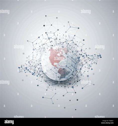Cloud Computing And Global Networks Concept Design With Earth Globe