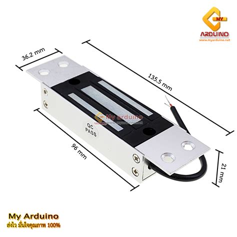 กลอนแม่เหล็กไฟฟ้า กลอนไฟฟ้า Magnetic Lock 60kg 12v V20 ขาย Arduino อุปกรณ์ Arduino คุณภาพดี