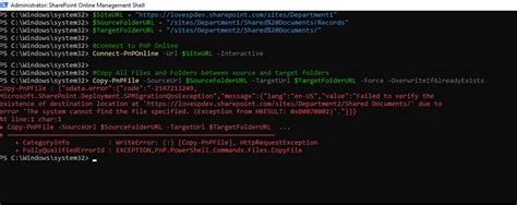 Developersfunworld Copy Pnpfile Failed To Verify The Existence Of Destination Location At