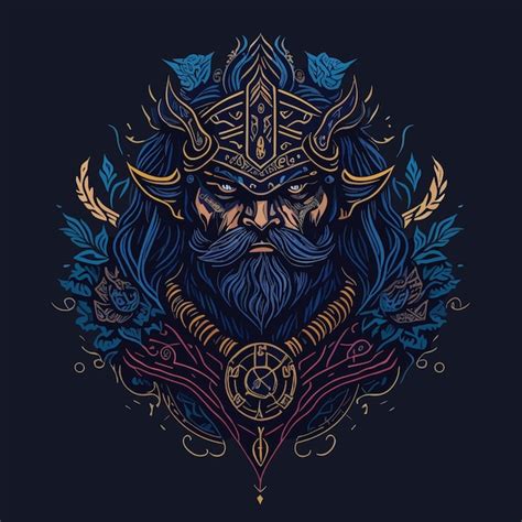 Premium Vector Vector Vintage Tattoo Dwarf Design Tshirt Illustration