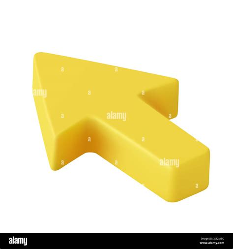 3d yellow volumetric web arrow stock vector image and art alamy