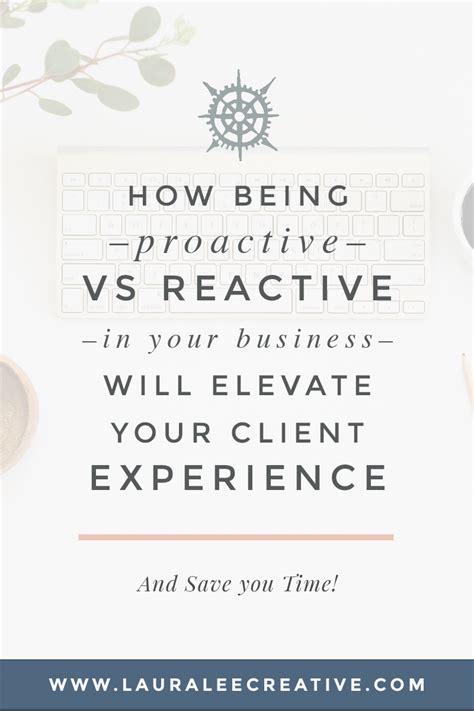 How Being Proactive Vs Reactive In Your Business Will Elevate Your Client Experience And Save