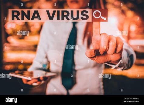 Word Writing Text Rna Virus Business Photo Showcasing A Virus Genetic Information Is Stored In