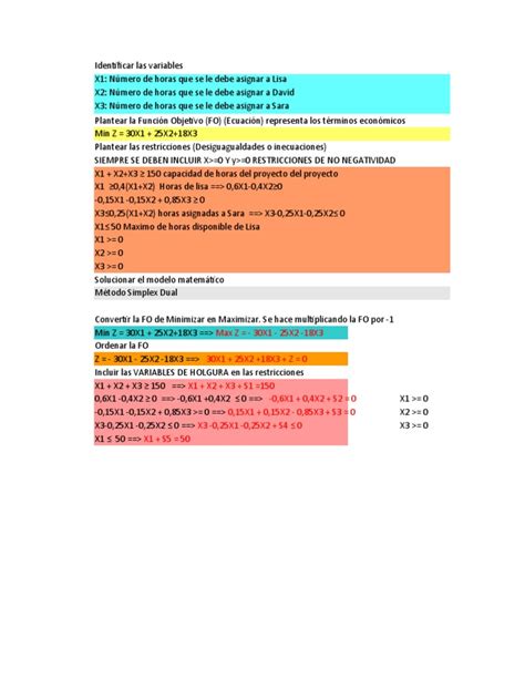 Ejercicio Simplex Pdf