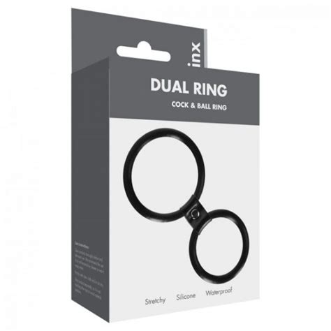 Linx Dual Ring Cock Ring Black Os Non Vibrating Cock Ring