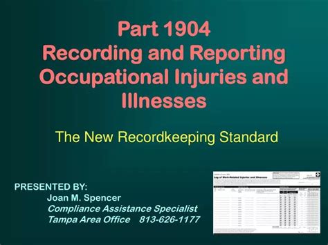 Ppt Part 1904 Recording And Reporting Occupational Injuries And Illnesses Powerpoint