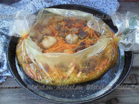 Плов в рукаве для запекания в духовке 14 фото в рецепте