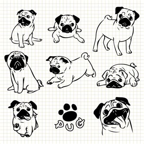Pug Vector Images Over 12 000