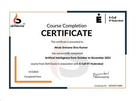 completed ai course by skill dunia sravana siva kumar akula posted on