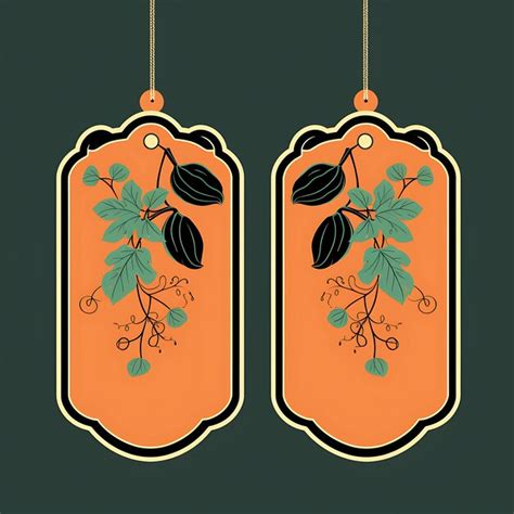 Premium Ai Image Sweet Potato Shape Tag Card Orange Color Recycled