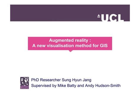 Augmented Reality A New Geovisualisation Method For Gis Ppt