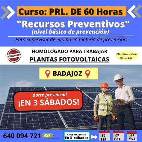 Curso Nivel BÁsico De PrevenciÓn 60 Horas Recurso Preventivo Gles
