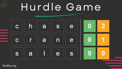 Hurdle Game Daily Word Hurdle Challenge