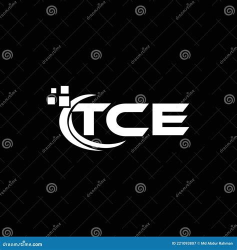 Tce Letter Logo Design On Black Background Tce Creative Initials
