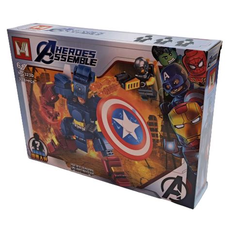 لگو مارول ربات کاپیتان آمریکا 328 قطعه مدل Mg323d Captain America Lego