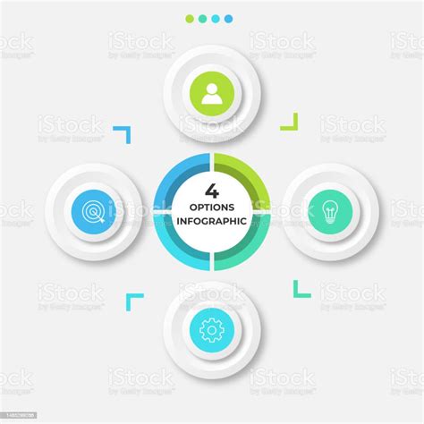 4가지 옵션 단계 또는 프로세스가 있는 벡터 비즈니스 인포그래픽 디자인 템플릿은 워크플로 레이아웃 다이어그램에 사용할 수 있습니다 0명에 대한 스톡 벡터 아트 및 기타