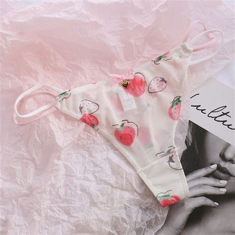 Classic Mesh Thongs Underwear Undies Panties Cute Kawaii Pink Ddlg