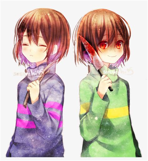 Frisk Chara Charisk Undertalesans Drawed Sasucchi Png Sasuchi95