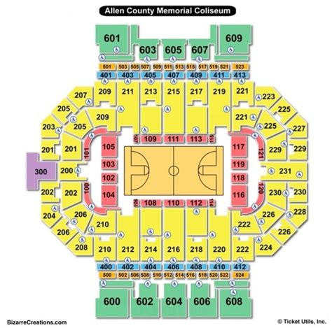 Memorial Coliseum Seating Chart