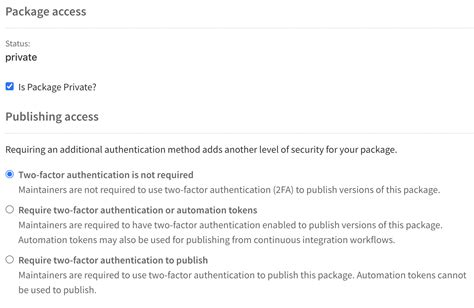 Unable To Publish Private Package Issue 739 Changesets Changesets