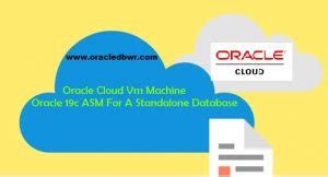 Oracle Cloud Vm Machine Oracle 19c Configuration ASM Storage For A Standalone Database Oracledbwr