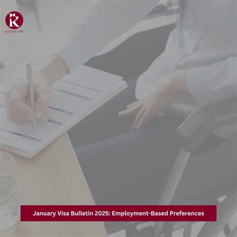 January Visa Bulletin 2025 Employment Based Preferences Kodem Law
