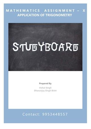 Application Of Trigonometry PDF