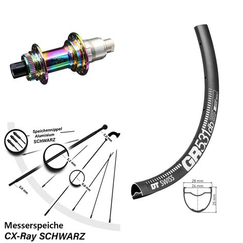 29 Zoll Dt Swiss Gr531 Kx G Oilslick Disc Laufrad 12x142 Sram Xdr Cx