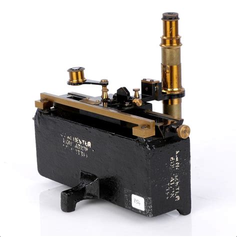 Microscopio Antiguo Vernier Circa 1900
