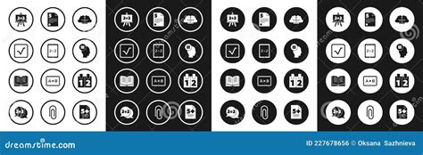 Set Human Brain Tablet With Calculator Square Root Chalkboard Calculation Test Exam Sheet