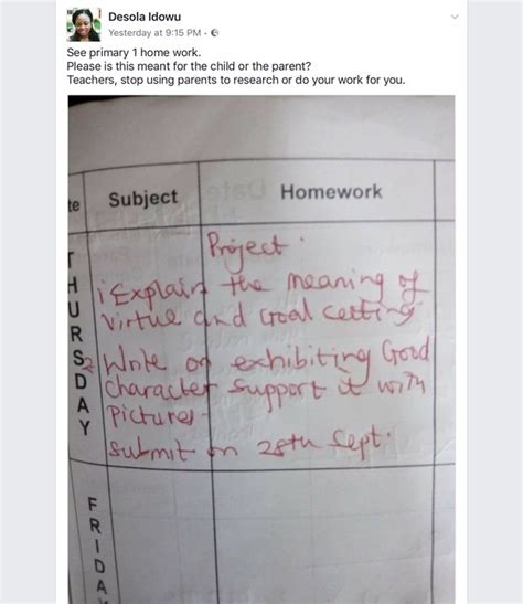 See Assignment Given To A Primary 1 Pupil Education Nigeria