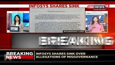 Infosys Shares Down By 10 Per Cent After Complaints Of Unethical