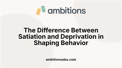 Understanding Satiation And Deprivation