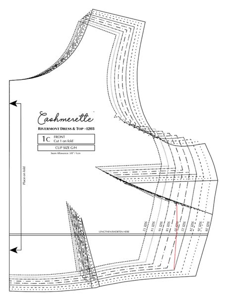 Grading Between Sizes Top Or Dress With Bust And Waist Darts