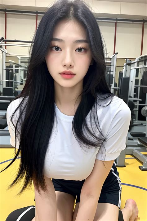 ㅇㅎ AI실사 헬스장에서 사진찍는 누나 DogDrip Net 개드립