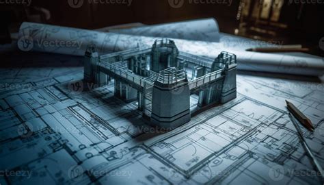 Blueprints And Sketches Guide Construction Industry Modern Housing