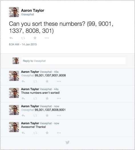 GitHub ExPHAT Twitter Sort Sort Numbers With Some Help From The
