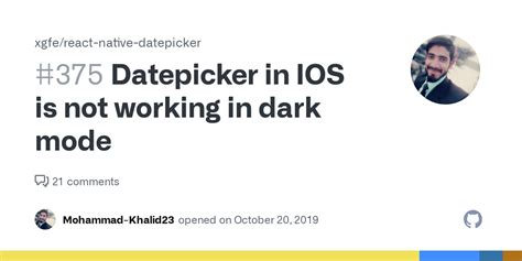 Datepicker In Ios Is Not Working In Dark Mode Issue Xgfe React Native Datepicker Github