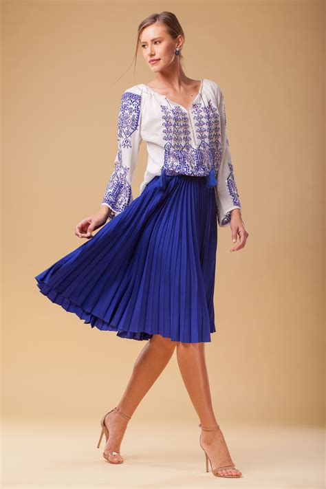 ️ Ie Românească Tradițională Lalea Violet ️