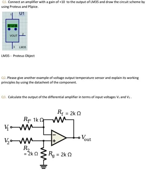 SOLVED Connect An Amplifier With A Gain Of 10 To The Output Of LM35