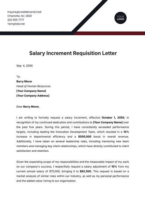 Salary Increment Request Letter Word Excel Templates