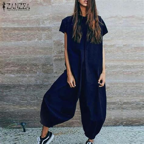 Summer Zanzea Women Casual Loose Long Playsuits 2019 Ladies Short