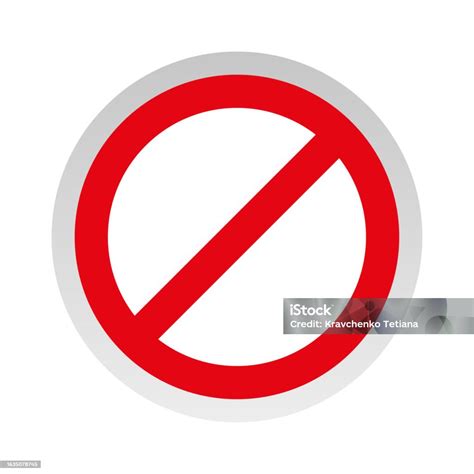 Prohibition Deny Sign Vector Illustration Eps 10 Stock Illustration Download Image Now Istock